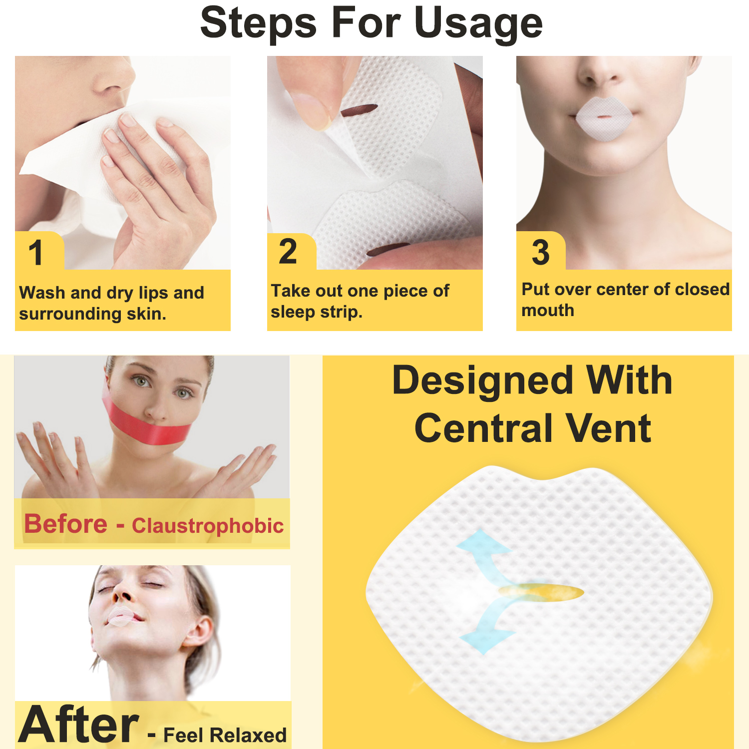 Sleep Strips Mouth Tape for Sleeping - Forcpap For better sleep - Your ...