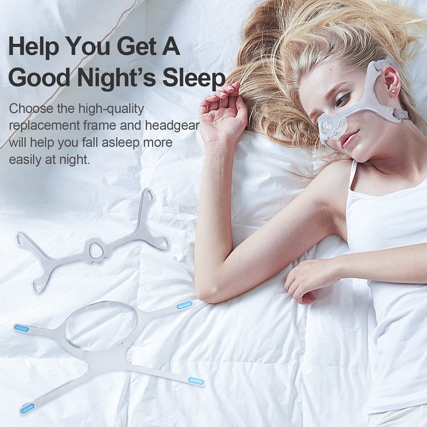 CPAP Headgear Strap 2Packs for Standard CPAP Masks - Forcpap